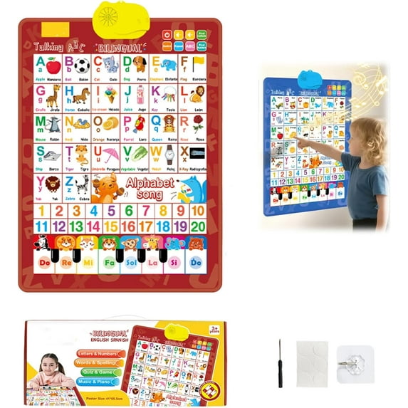 2025 New Talking Wall Chart for Students, English & Spanish Bilingual ...