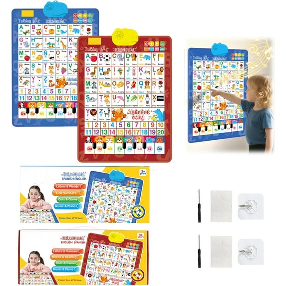 2025 New Talking Wall Chart for Students – English & Spanish Learning ...