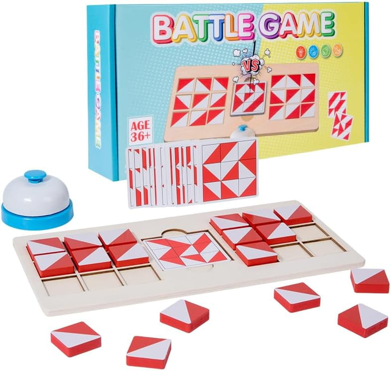 2025 New Tile Pattern Battle Game Travel Game for Kids/Family time in Car/Plane Educational ...