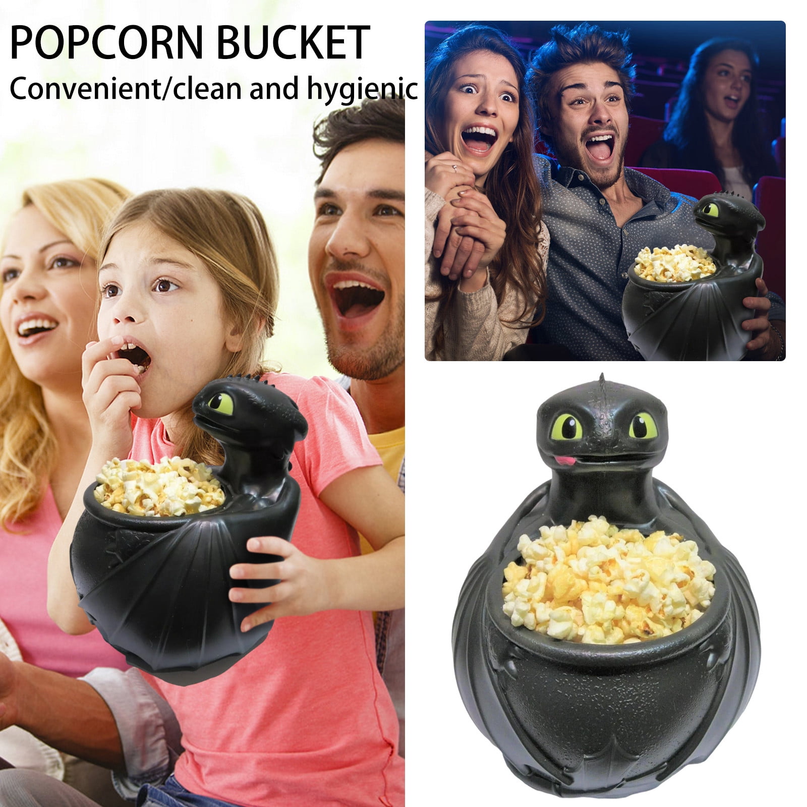 2025 New Toothless Movie Dragon Popcorn Bucket Movie Edition How To ...