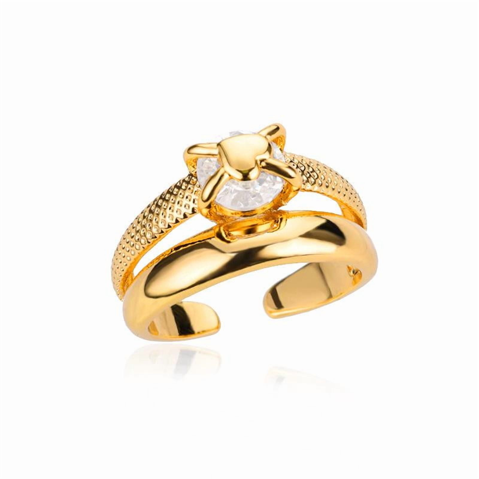 2025 New Trendy Gold Plated Stainless Zircon Crystal Rings For Women ...