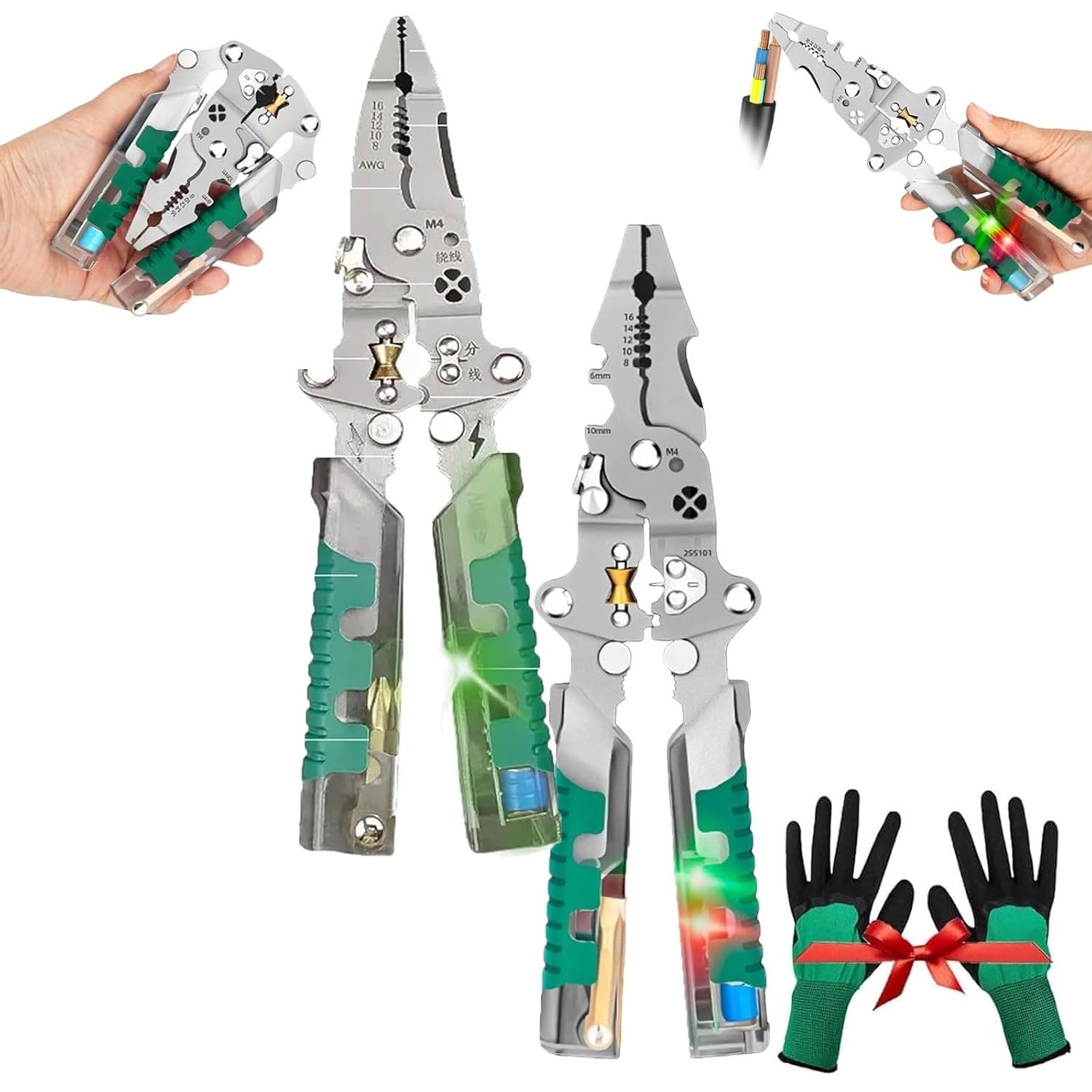 2025 New Tuvilo Electrical Pliers, Folding Stylus Screwdriver Wire ...