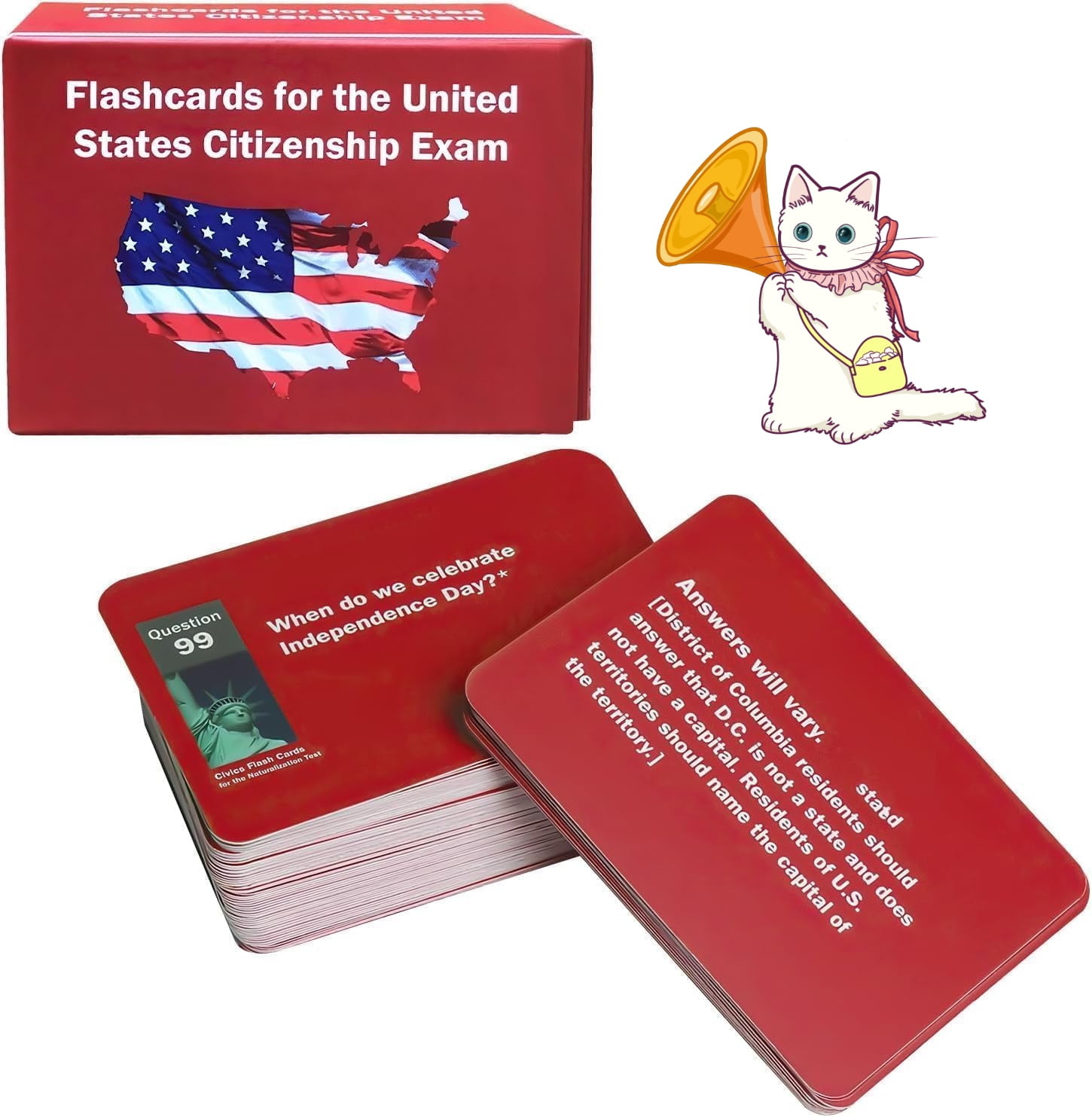 2025 New US Citizenship Flash Cards, 1 Set Flashcards for The United ...