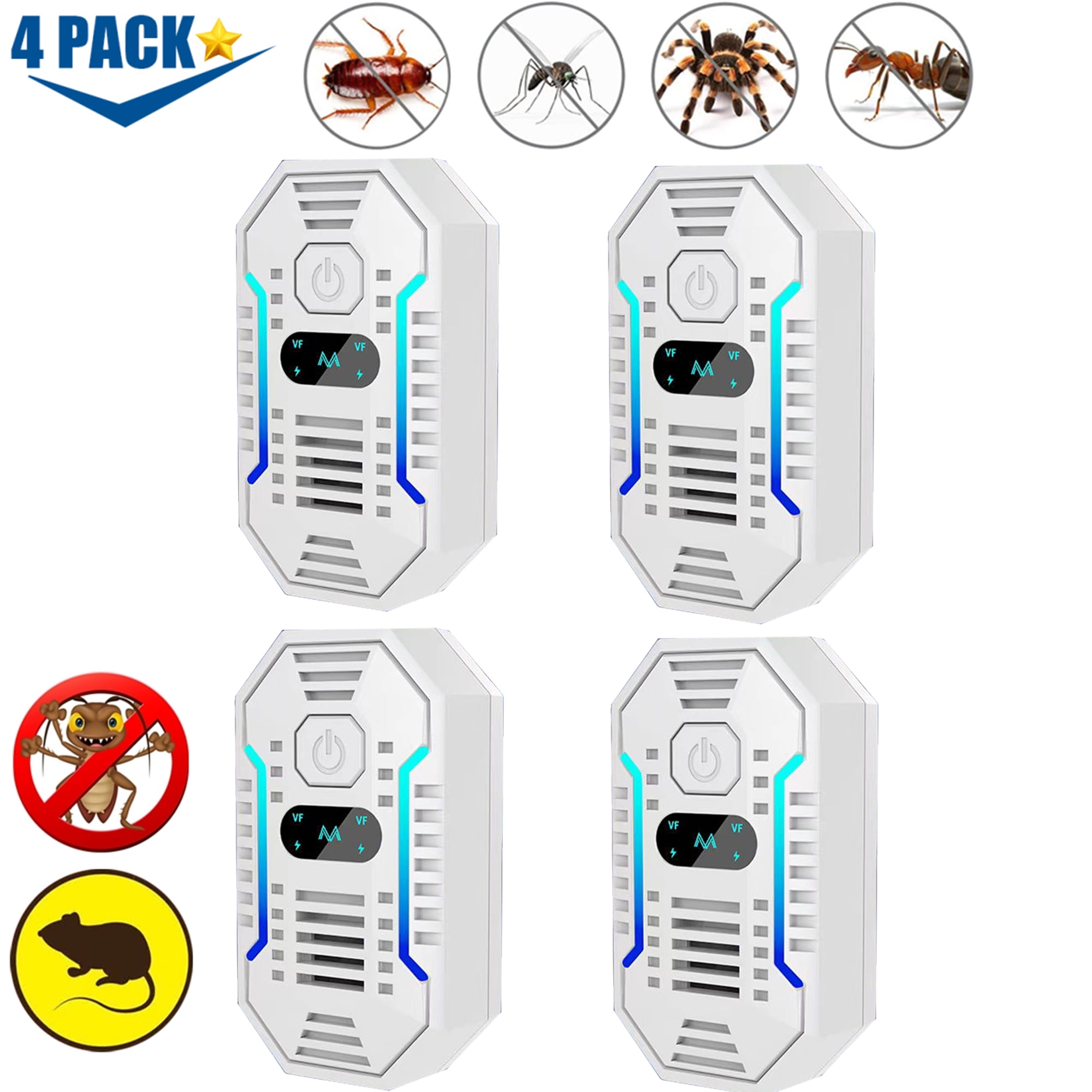 2025 New Ultrasonic Pest Repeller 4 Pack, Mice Repellent Indoor Plug in ...