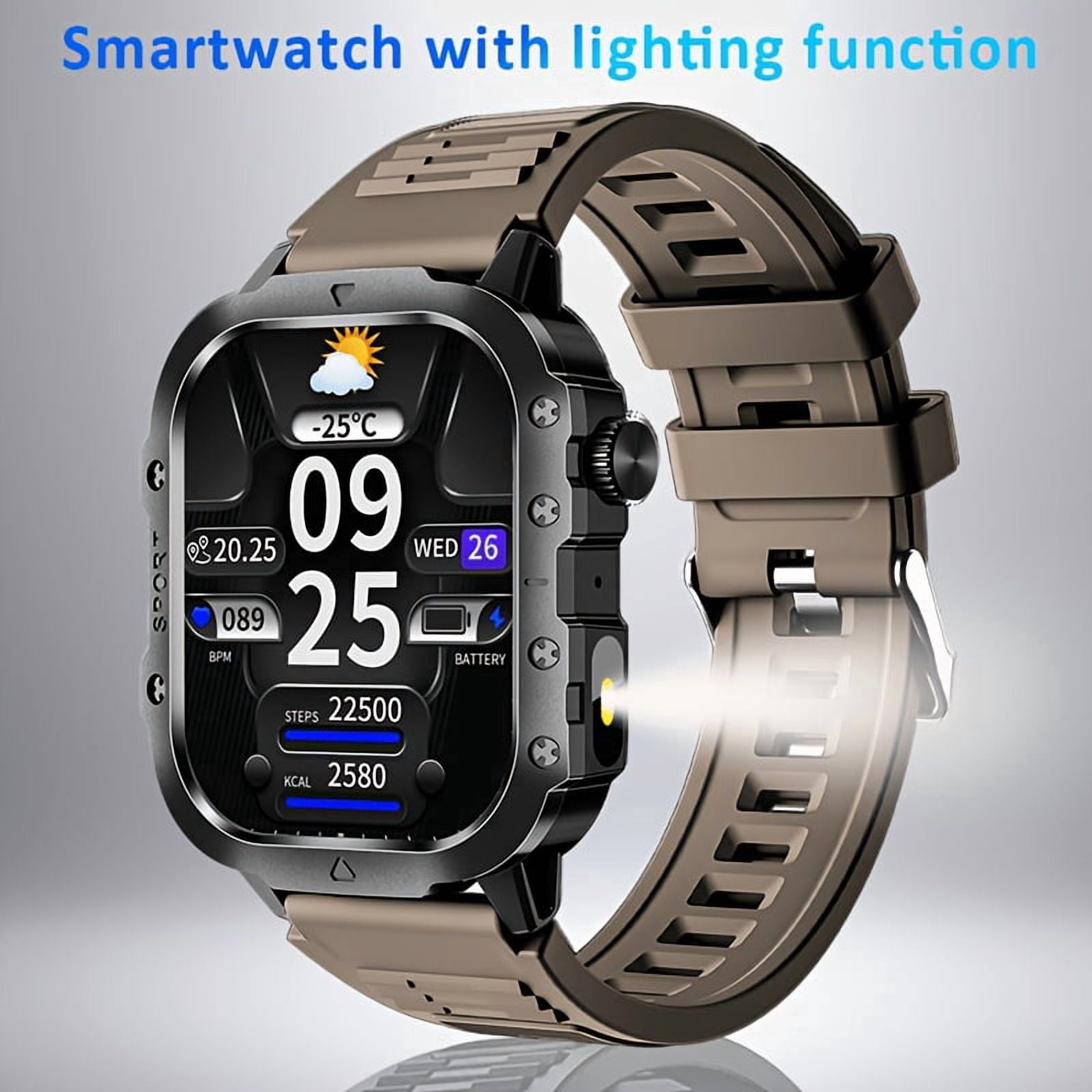 2025 New Unisex Smart Watch with Bluetooth Calling, 1.85 Inch Fitness ...