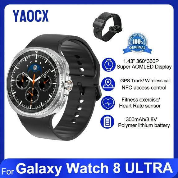 2025 New Unisex Watch8 Smartwatch - 1.43'' AMOLED Display, Rotary Dial ...