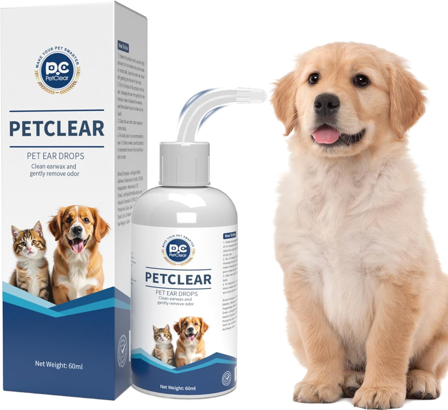 Universal Ear Cleaner for Dogs and Cats, Gentle Care for Itchy Ears ...