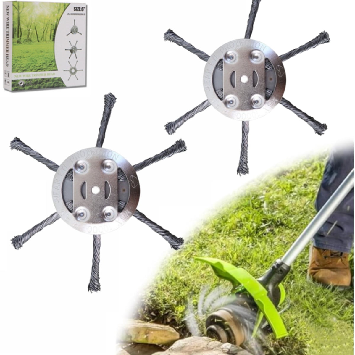 2025 New Universal Steel Wire Grass Trimmer Head, 6 Size Universal ...