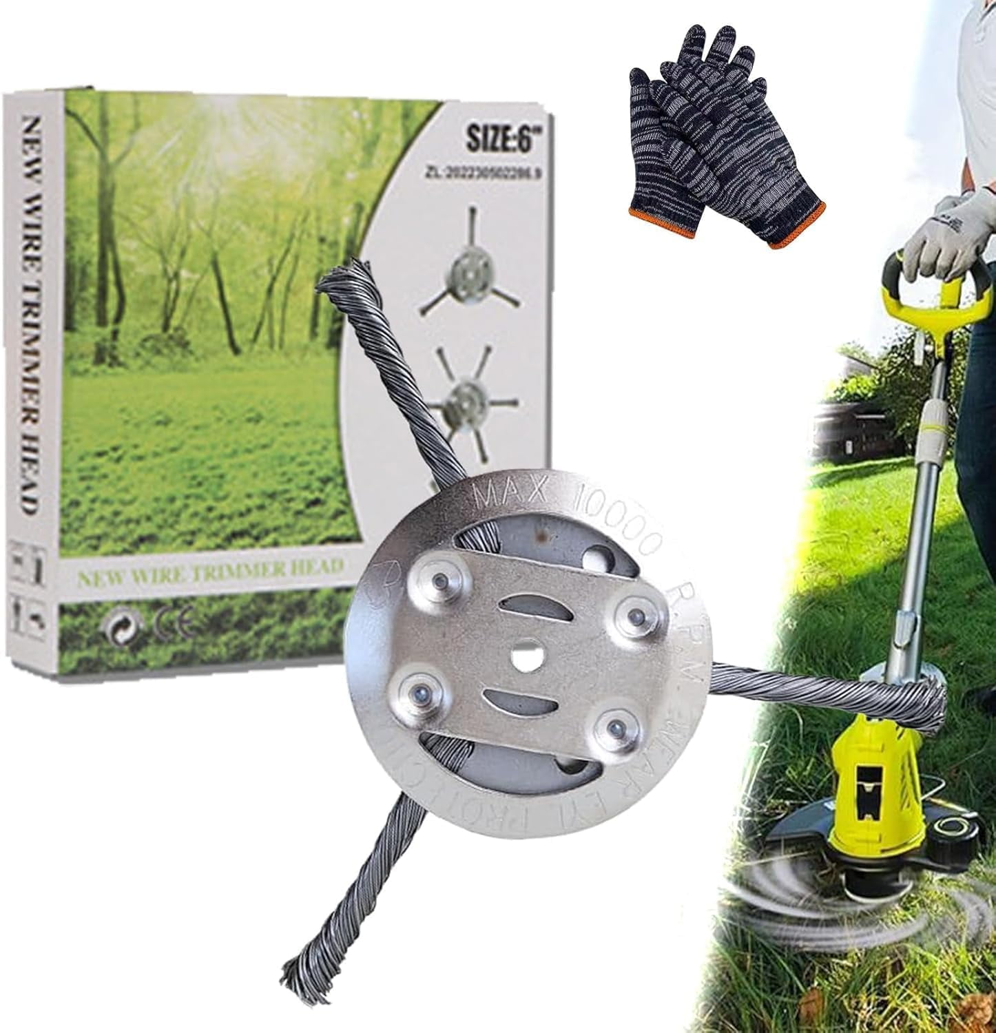 2025 New Universal Steel Wire Grass Trimmer Head, 8 Size String Trimmer ...