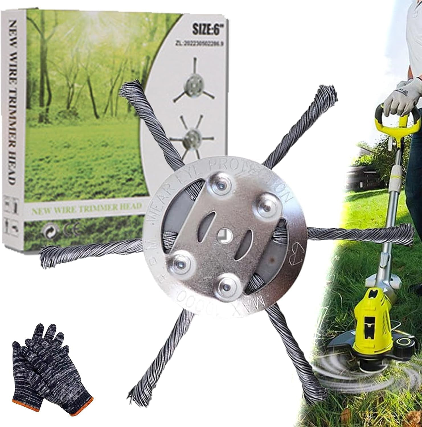 2025 New Universal Steel Wire Grass Trimmer Head, 8 Size String Trimmer ...