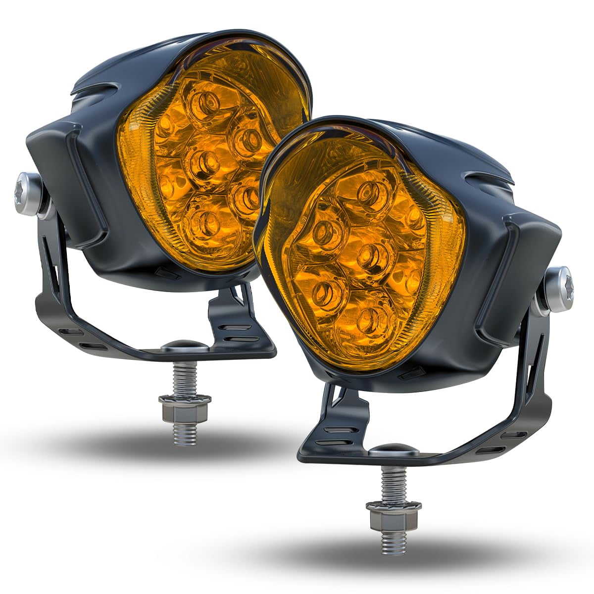 2025 New Upgrade LED Pods 2PCS Yellow LED Spot Lights Offroad Fog ...