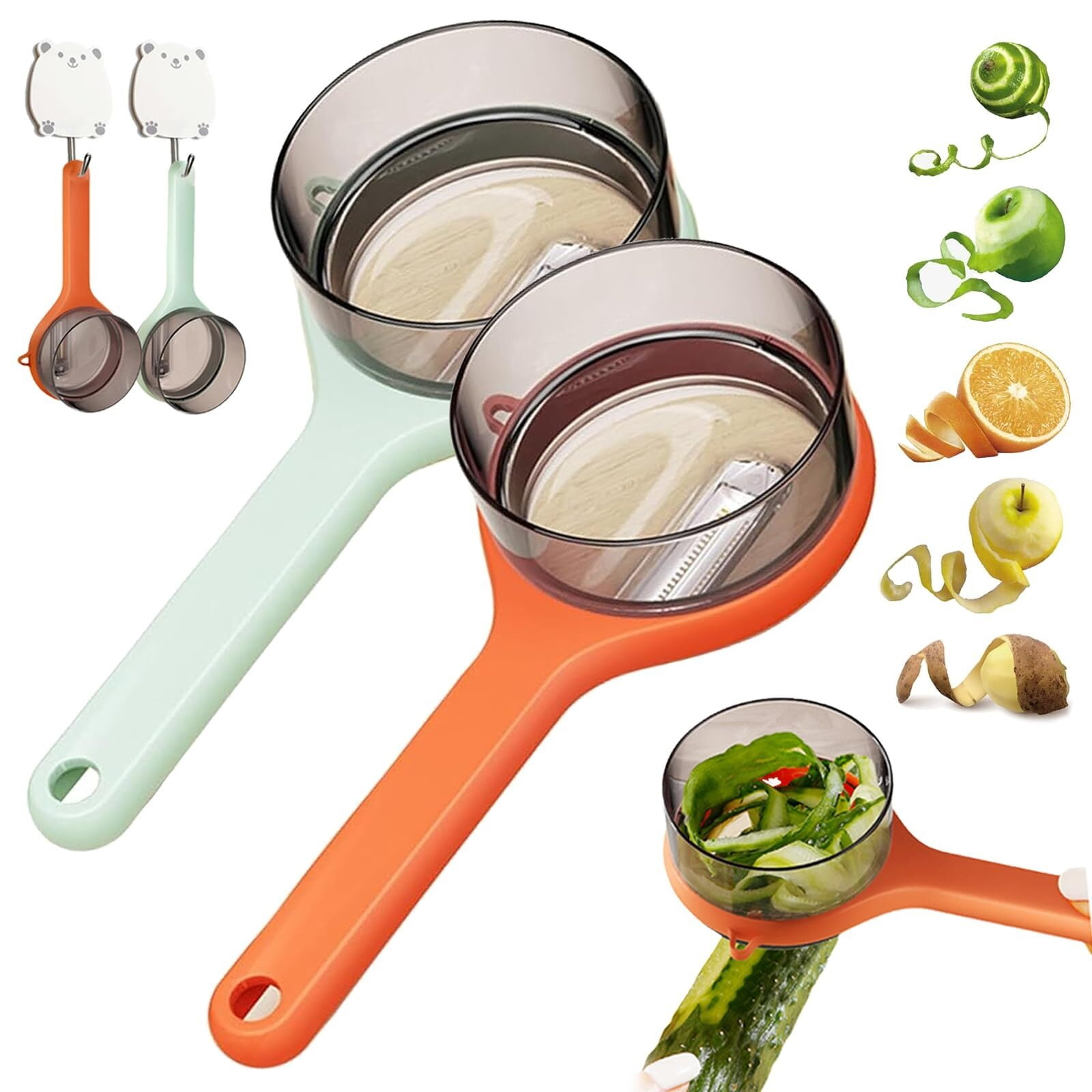 2025 New Upgrade Storage Peeler, Peeling Knife with Storage Box, Multi-Function Peeler with Case ...