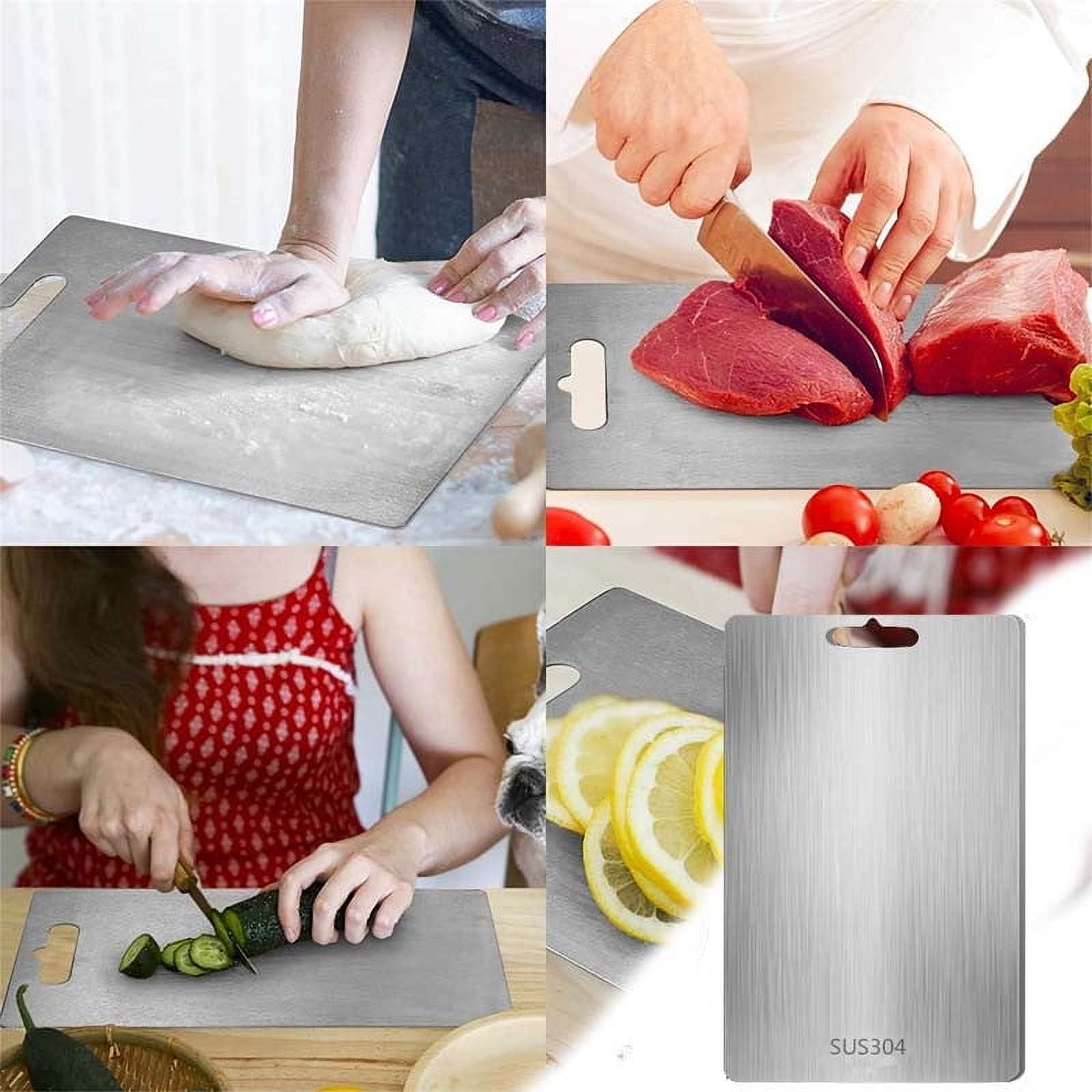 2025 New Upgrade Titanium Cutting Board,100% Pure Non-Stick Titanium Chopping Board for Kitchen ...