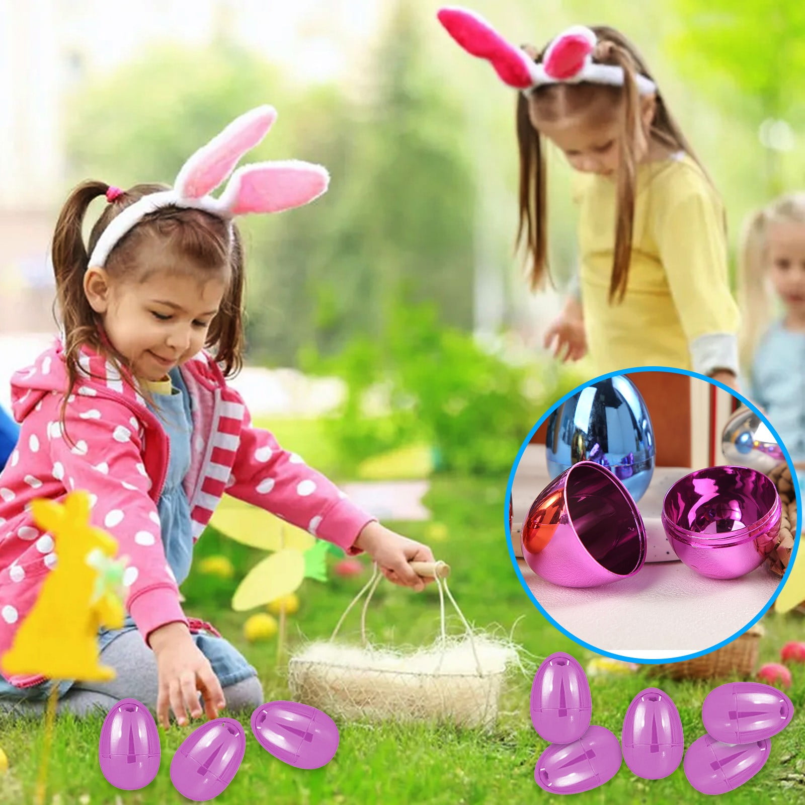 2025 New Upgraded 8Pcs Shiny Easter Eggs Set,Vuyungers Fillable Empty ...