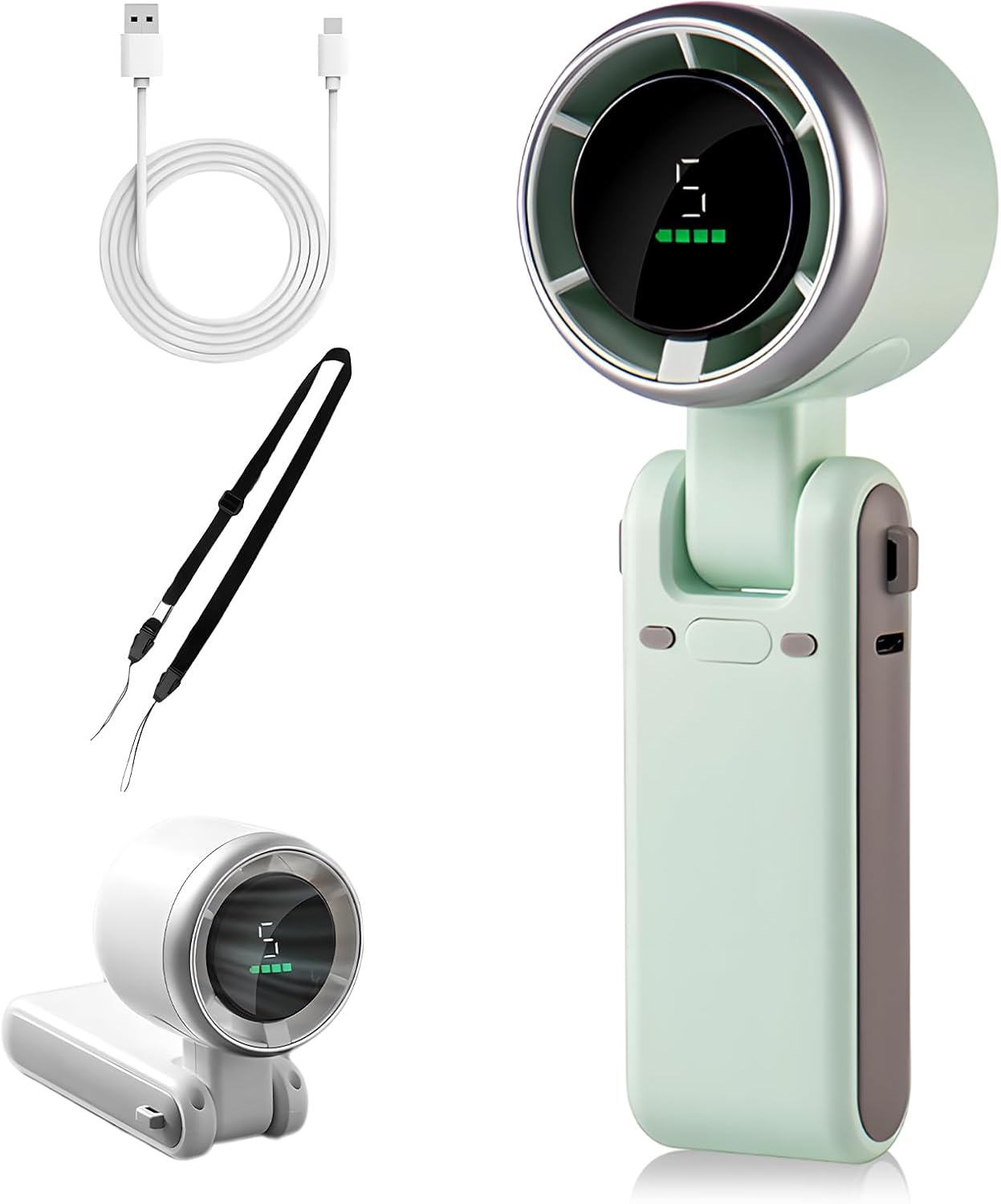 2025 New Upgraded Handheld Turbo Fan - Air Turbo Tech & Digital Display ...