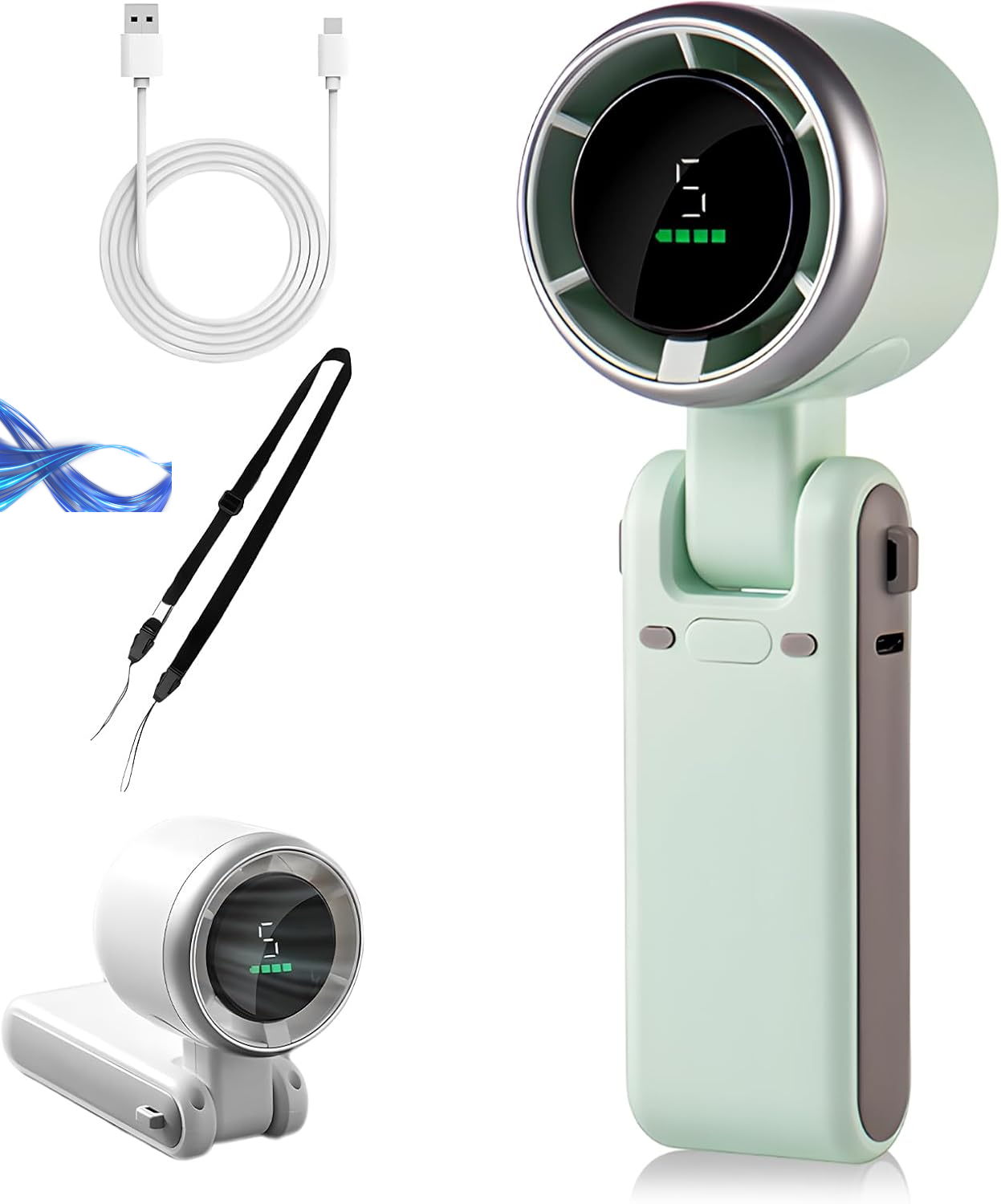 2025 New Upgraded Handheld Turbo Fan - Air Turbo Tech & Digital Display ...