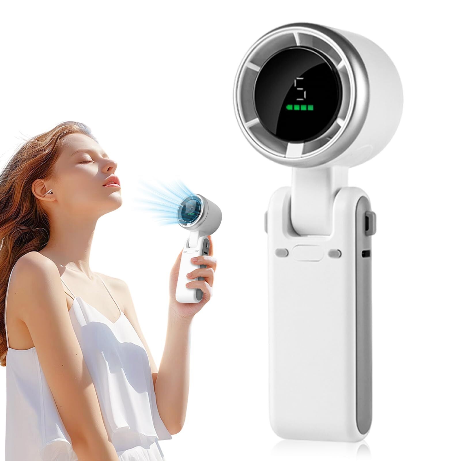 2025 New Upgraded Handheld Turbo Fan - Air Turbo Tech & Digital Display ...