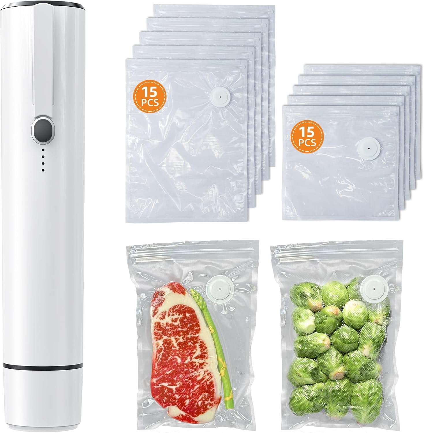 [2025 New Version] Vacuum Sealer Set, Portable Cordless Vacuum Sealer ...