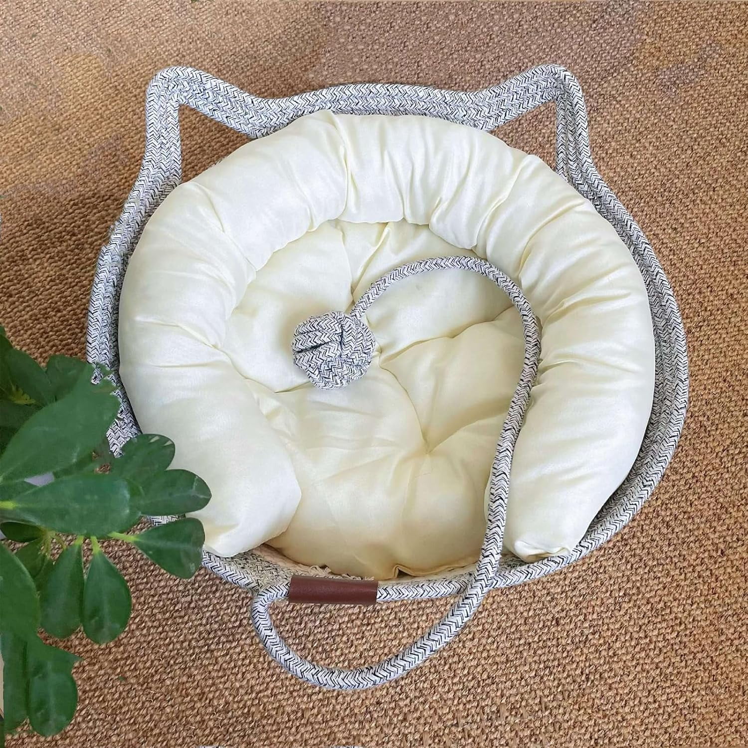 2025 New Virelapets Woven Rope Cat Basket, 15 Styles Hand Woven Cats ...