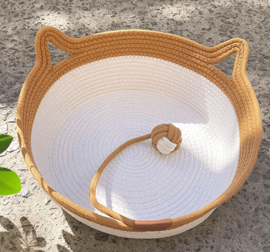 2025 New Virelapets Woven Rope Cat Basket, 15 Styles Hand Woven Cats ...