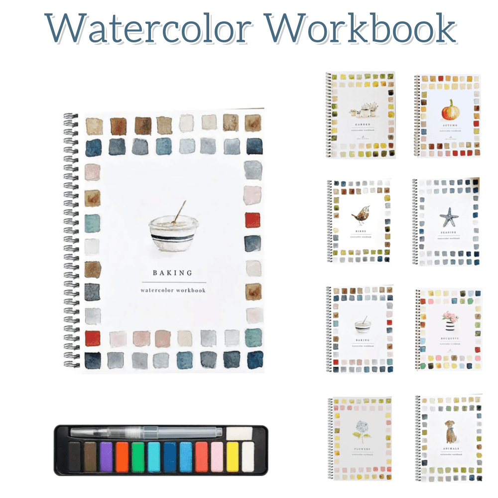 2025 New Watercolor Workbook,Beginner-Friendly Baking Watercolor ...