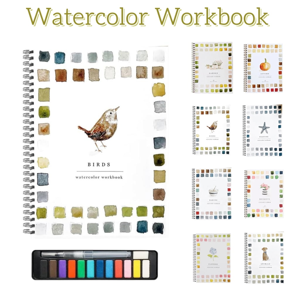 2025 New Watercolor Workbook,Beginner-Friendly Birds Watercolor ...