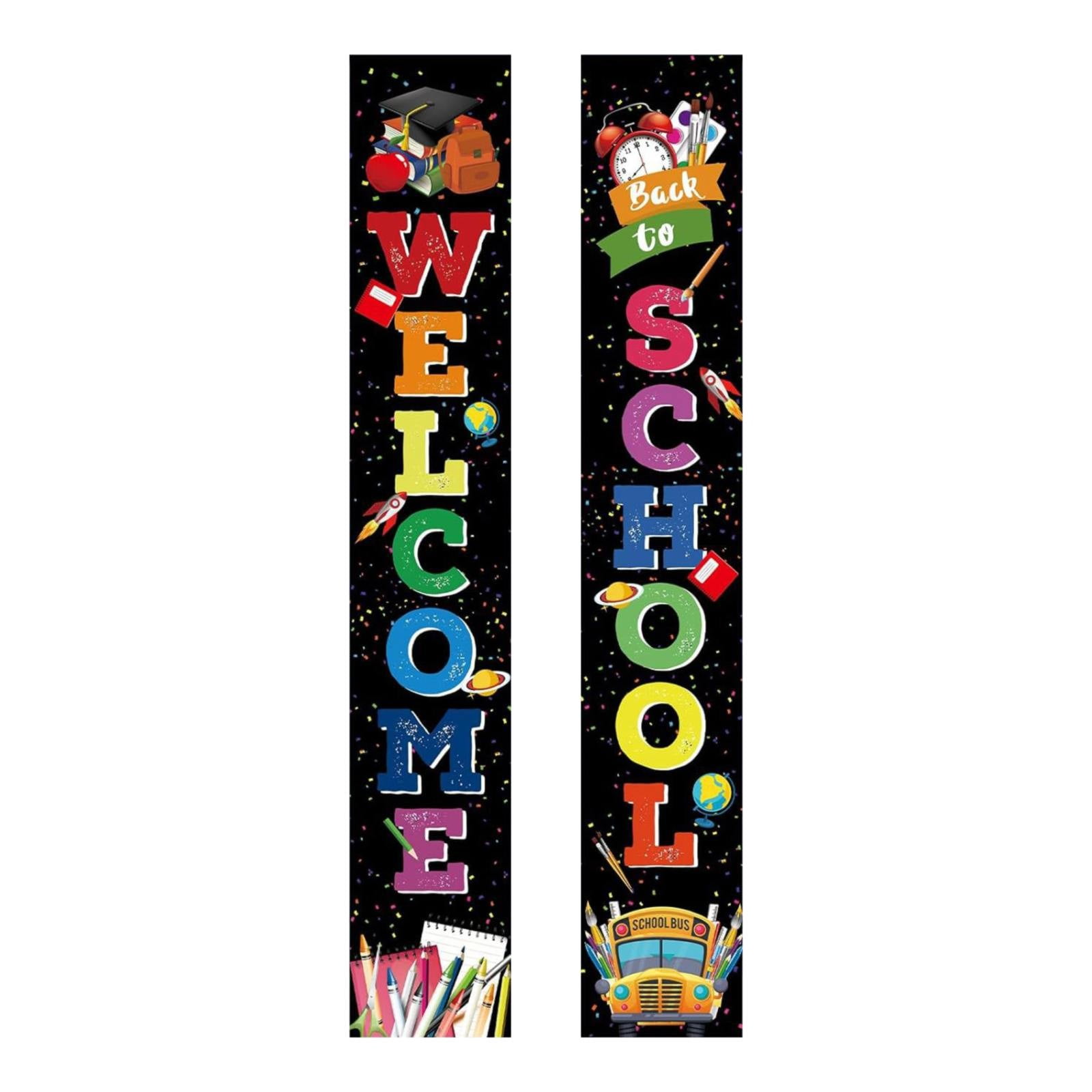 2025 New! Welcome Back To School Banner Decorations 70.8x11.8Inch First ...