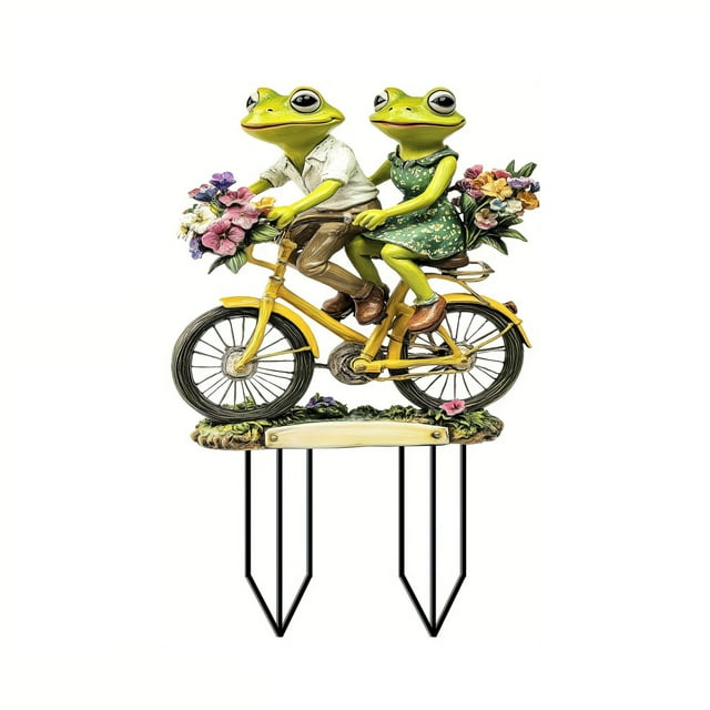 2025 New Whimsical Frog Couple Bench Garden Ornament, Romantic ...