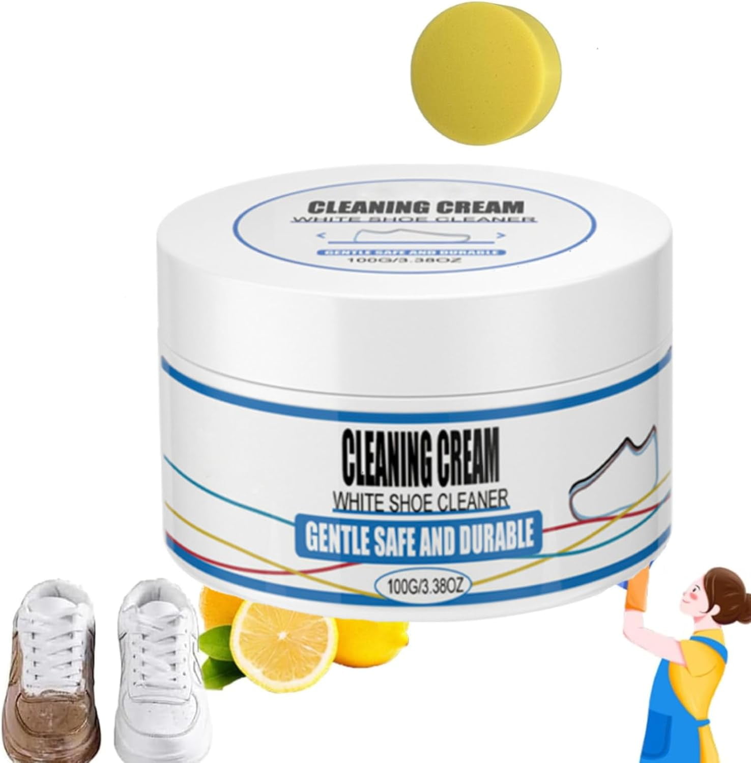2025 New White Shoe Cleaning Cream, Shoes Multifunctional Cleaning ...