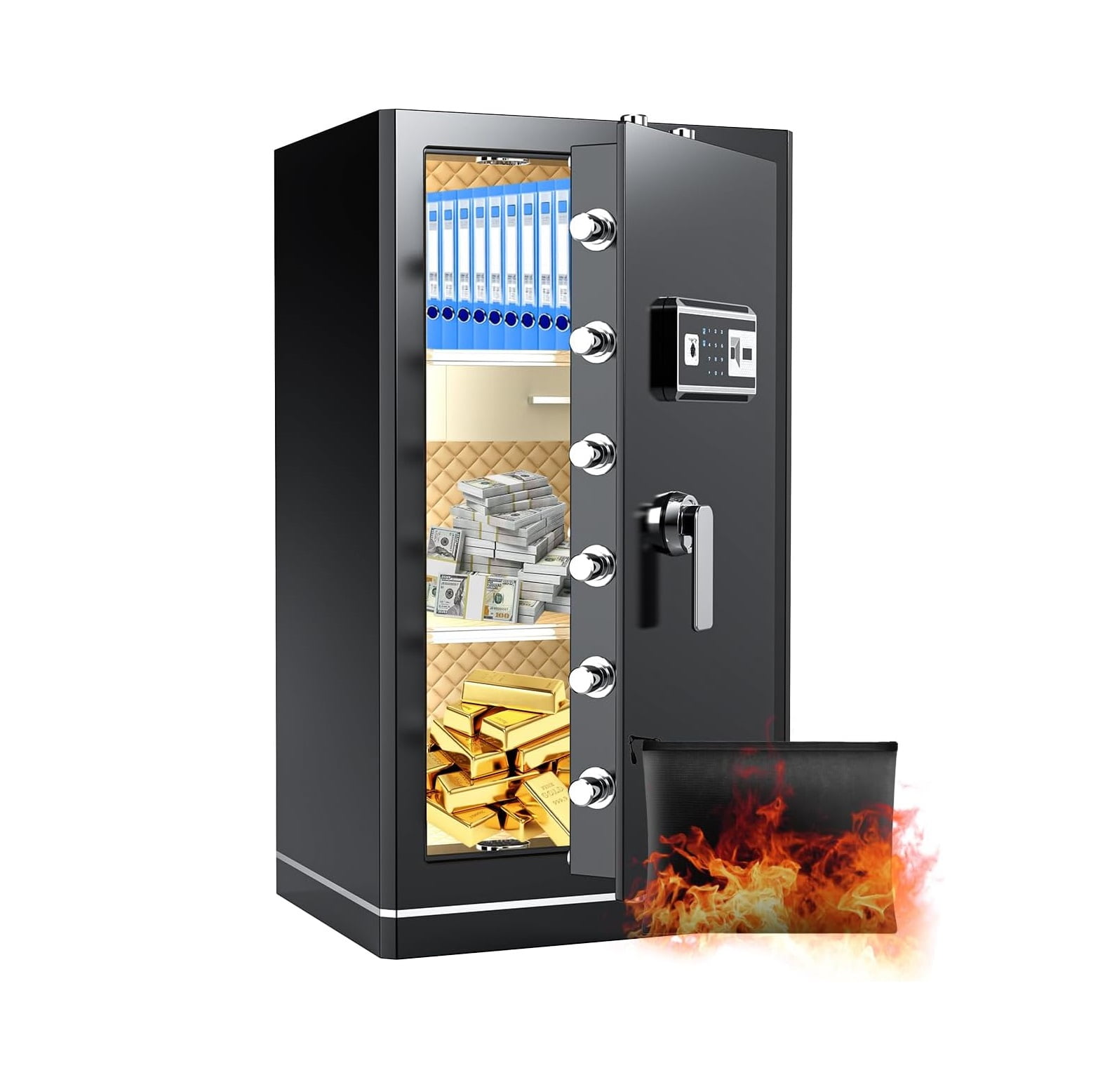 [2025 New Wifi Smart] FABAO 8.1 Cuft Extra Large Home Safe,with ...