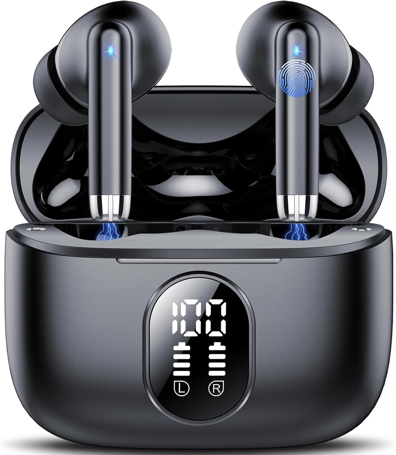 2025 New Wireless Earbuds, Bluetooth 5.4 Headphones HiFi Stereo with 4 ...