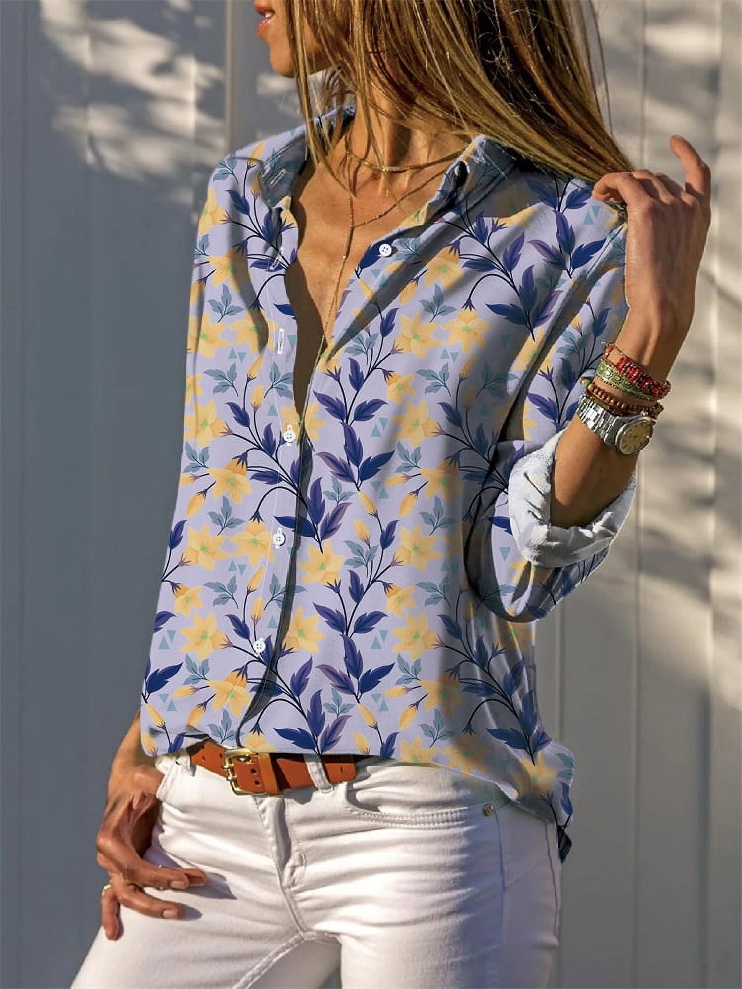 2025 New Women's Elegant Long Sleeve Shirt Spring Summer Shirts 3d ...