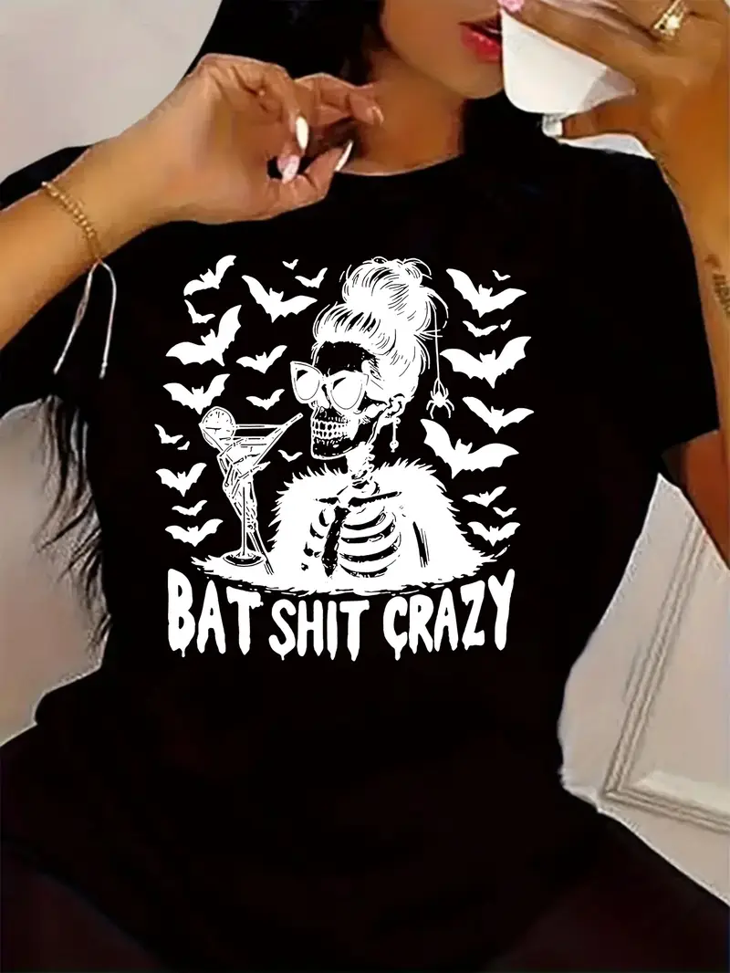 2025 New Women's Round -neck Cotton T -shirt Features cartoon -style ...