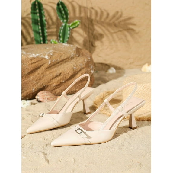 2025 New Women's Sandals Fashion Buckle Design Summer Elegant Pointed ...