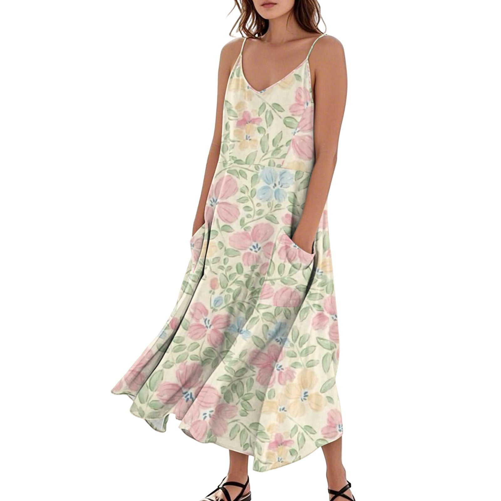 2025 New Women's Short Flowy Cami Dress Flowy Cami Dress Dress, Tiered ...