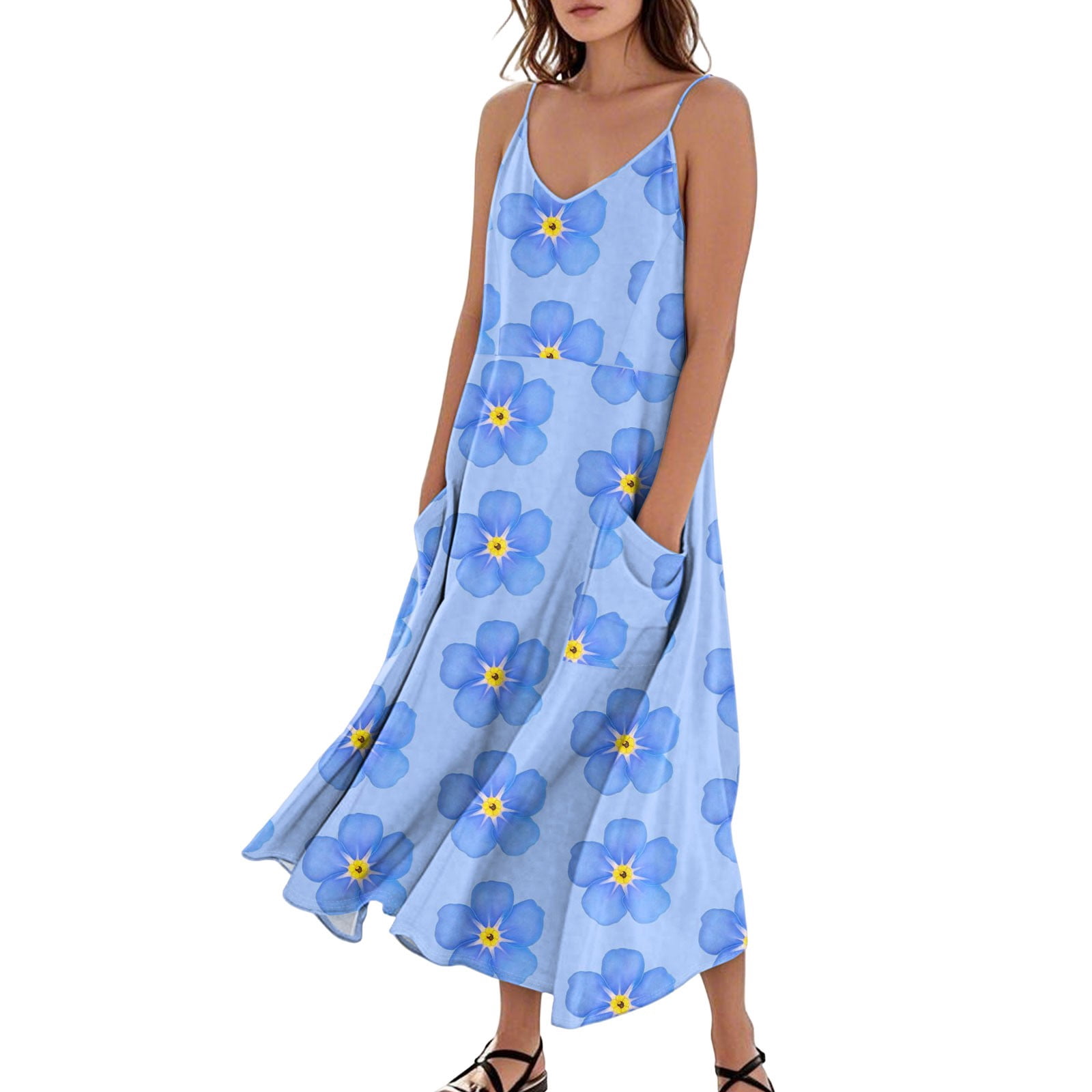 2025 New Women's Short Flowy Cami Dress Flowy Cami Dress Dress, Tiered ...