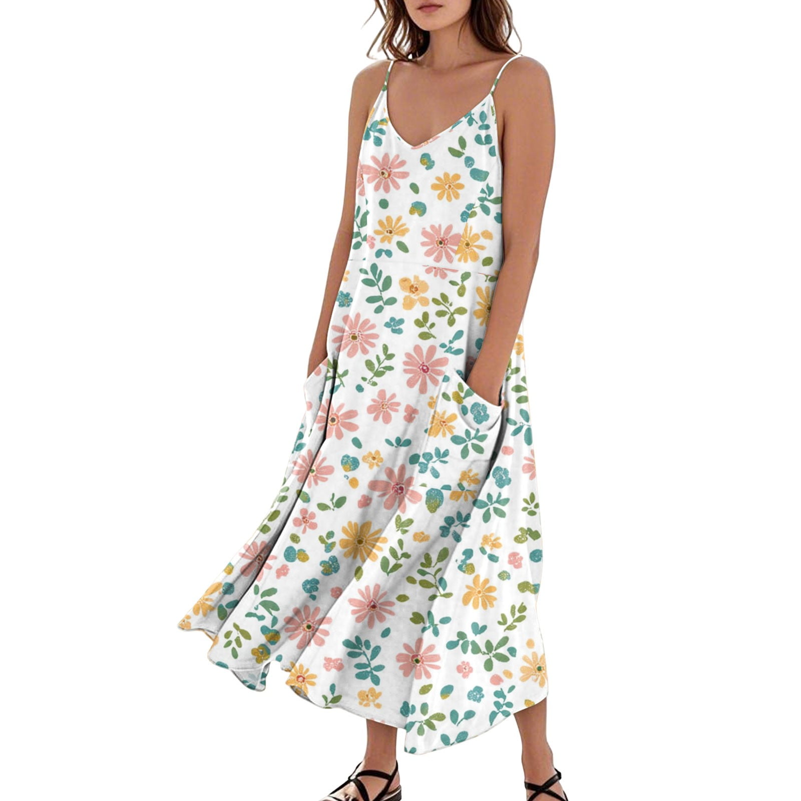 2025 New Women's Short Flowy Cami Dress A Line Dress, Women's Short ...