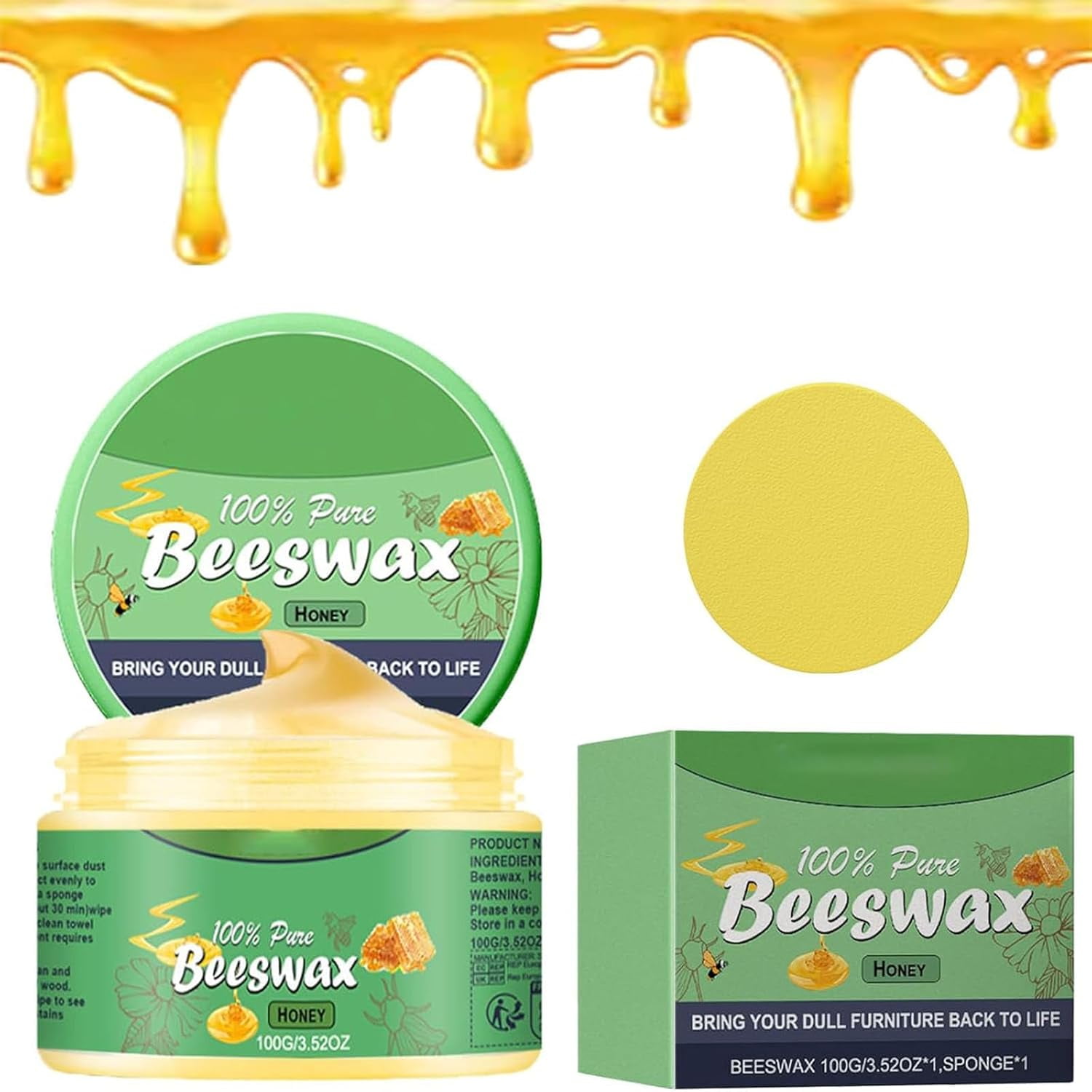 2025 New Wood Scratch Repair Beeswax, Bees Wax Furniture Polish and ...