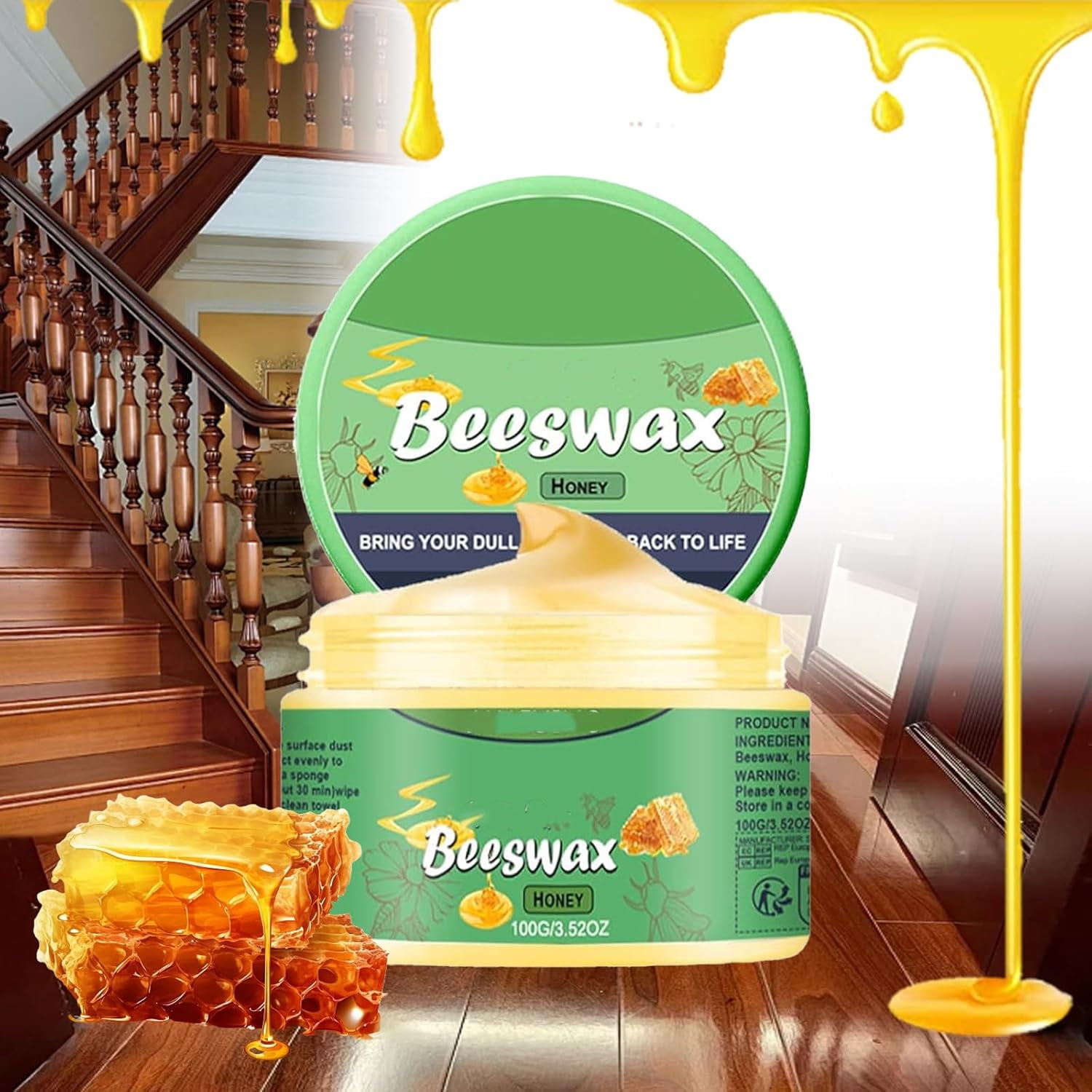 2025 New Wood Scratch Repair Beeswax, bees wax furniture polish and ...
