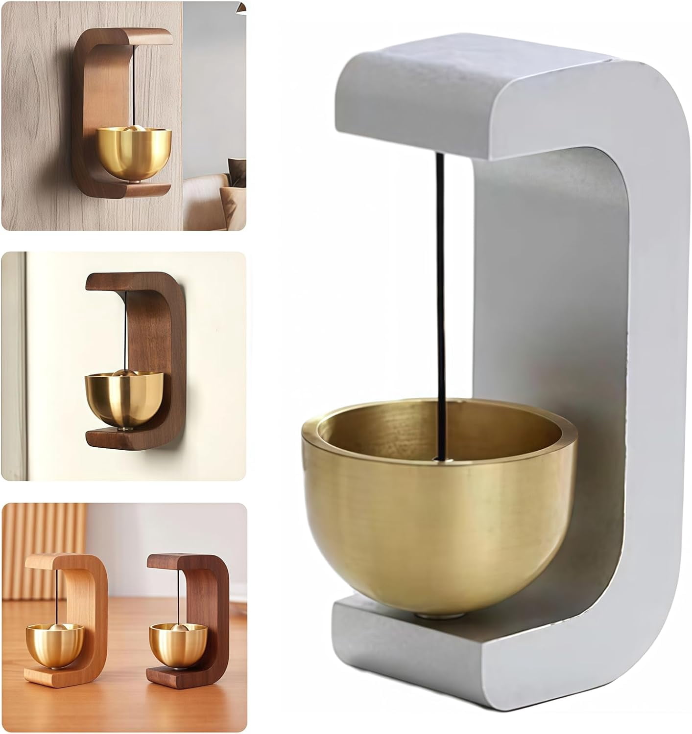 2025 New Wooden C-Shaped Wind Chime, Japanese Small Rustic Welcome Wind ...