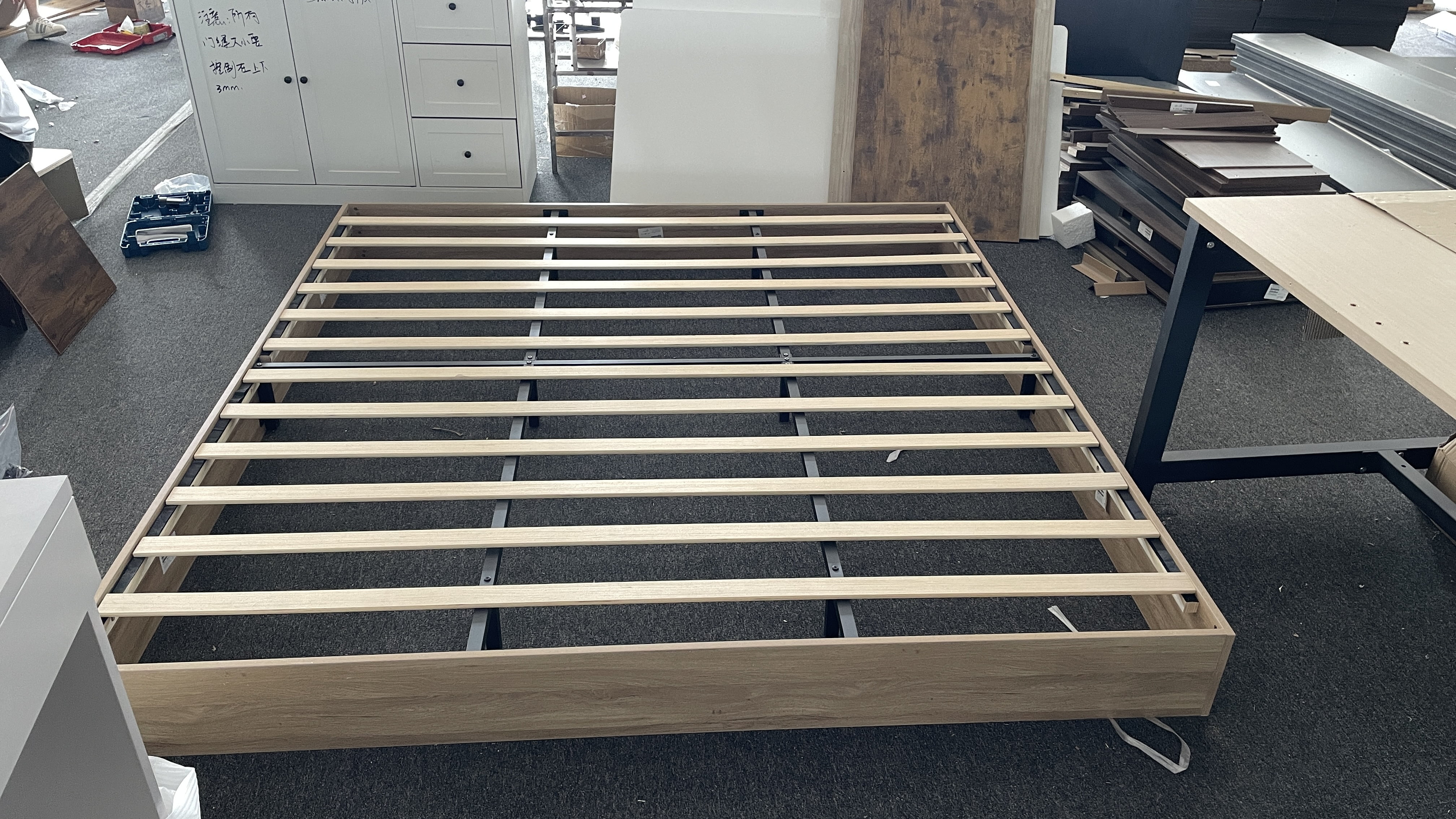 2025 New Wooden Platform Bed Frame, Floor-Standing Bed Frame with Wood ...