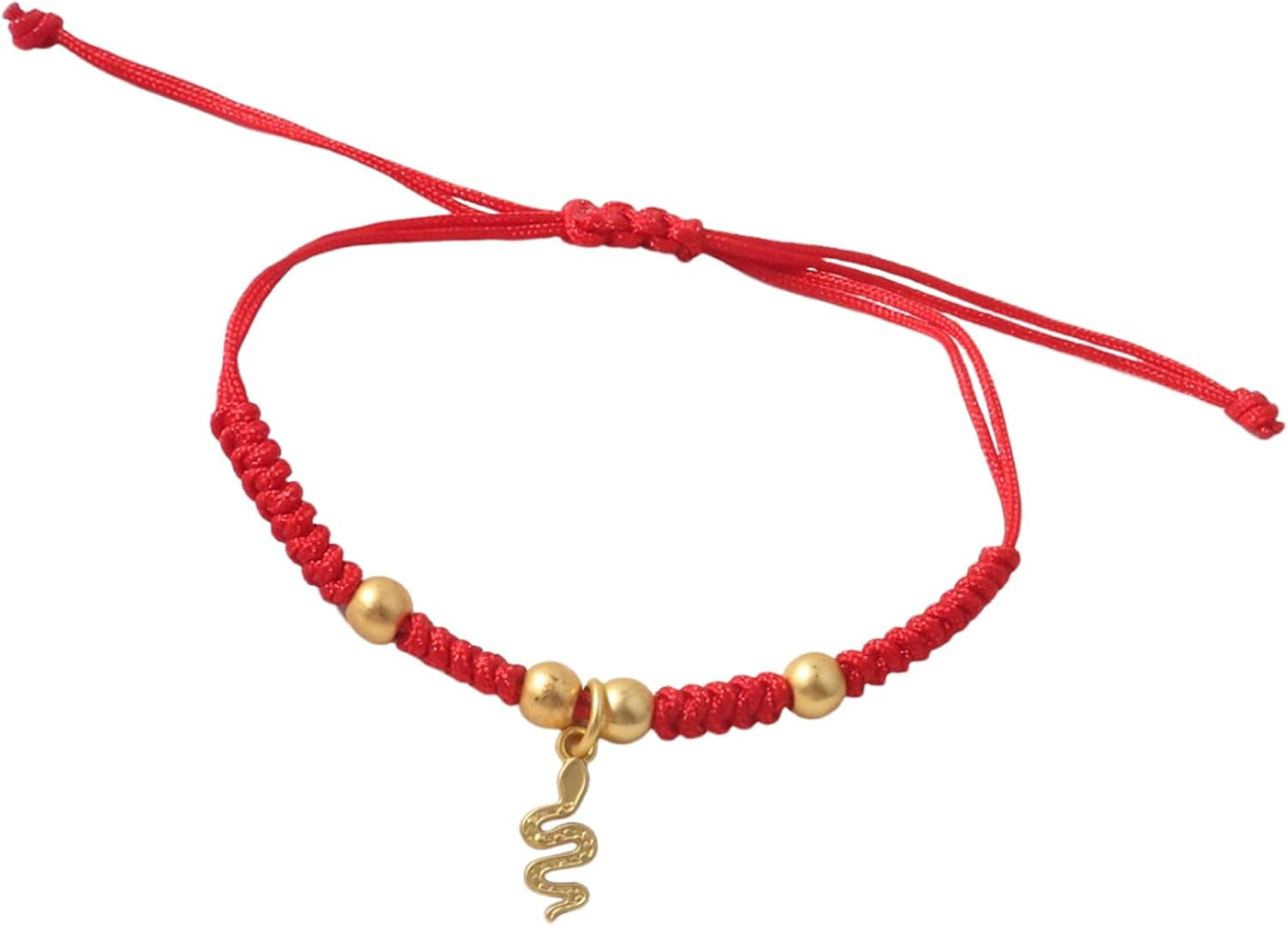 2025 New Year Of Snake Red String Braided Bracelet Handwoven Adjustable ...