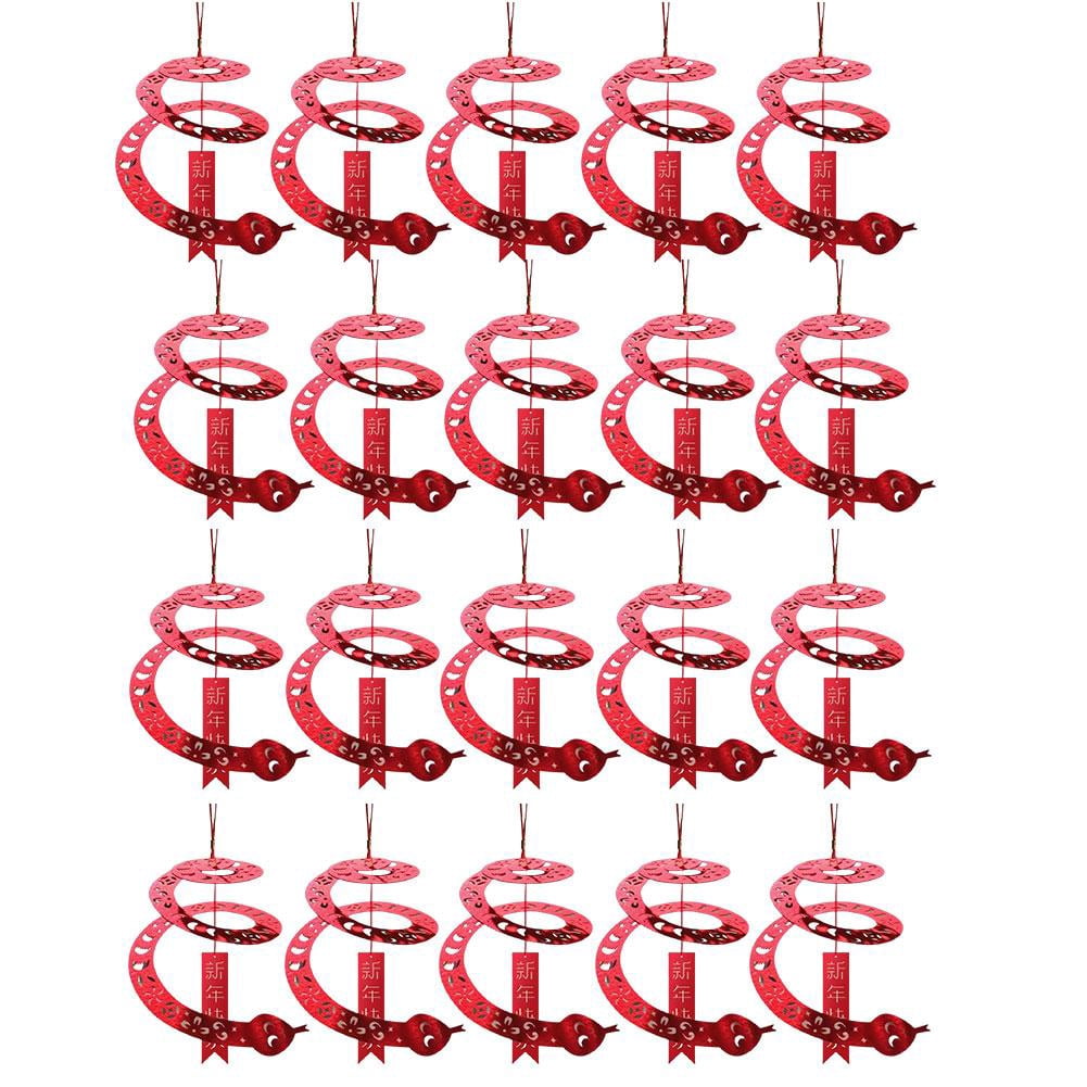 2025 New Year Snake Zodiacs Cartoon Creative Hanging Chime Wind Card ...