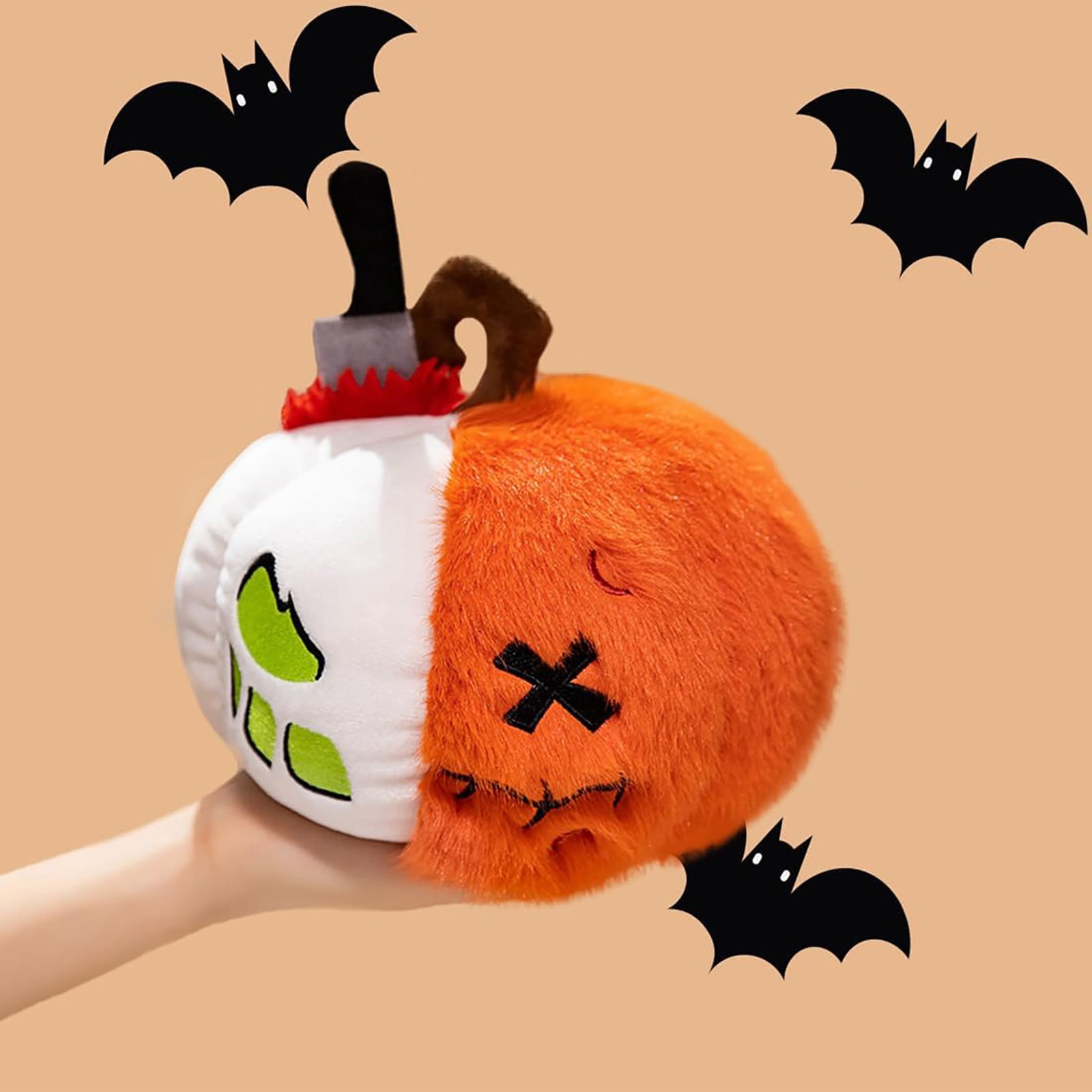 2025 New Year Toys！ Plushies Elainren Halloween Crazy Pumpkin Plush Toy ...