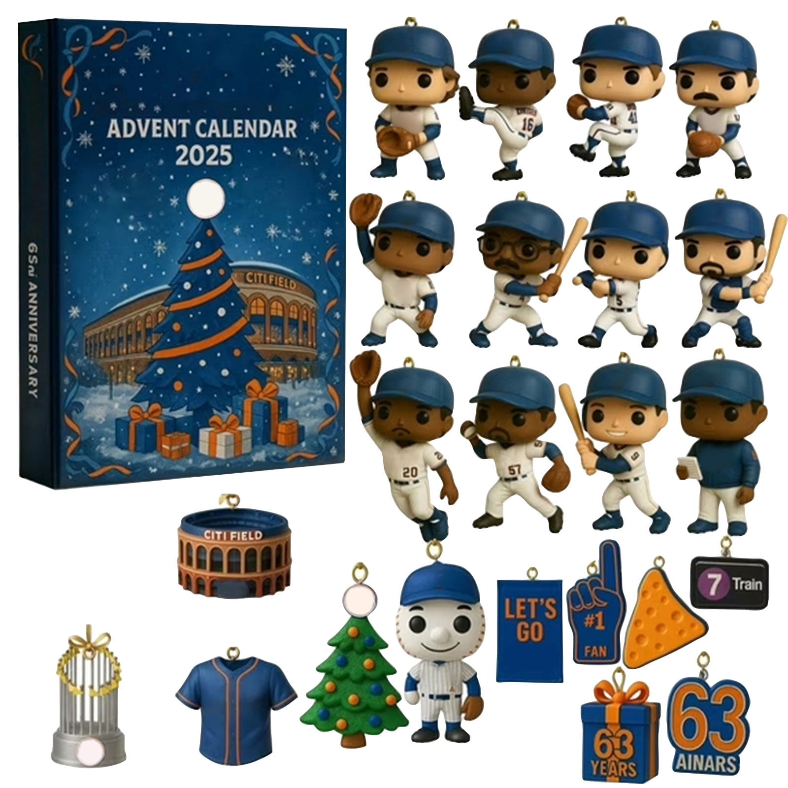 2025 New York Holiday Advent Calendar, 24 Days Christmas Countdown with ...
