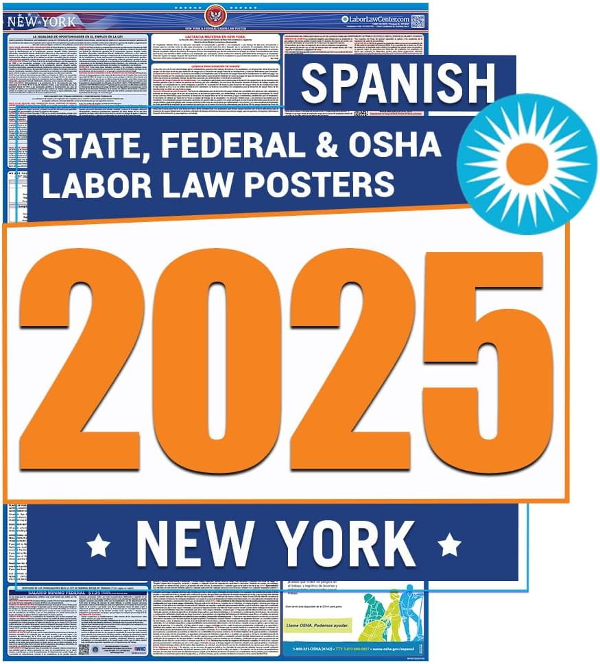 2025 New York Labor Law Poster - State, Federal, OSHA Compliant ...