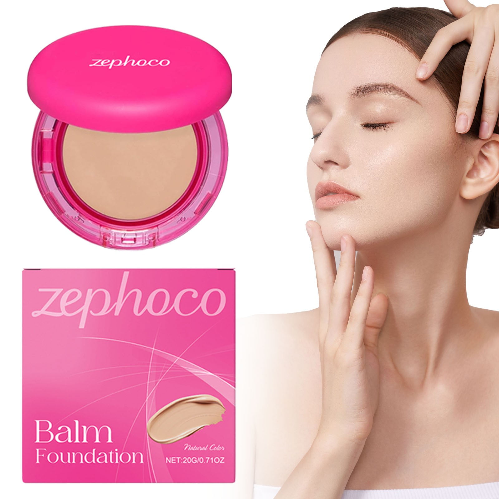 2025 New ZEPHOC Natural Peptide Balm Foundation Age Defying Foundation ...