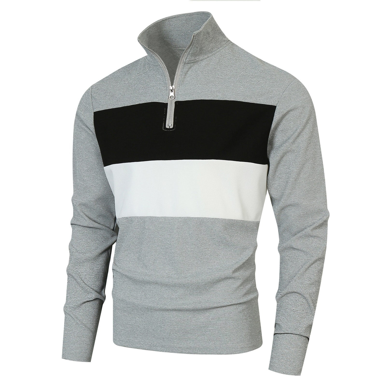 2025 New Zipper Long Sleeve Trendy Design Color Temperament Pullover ...