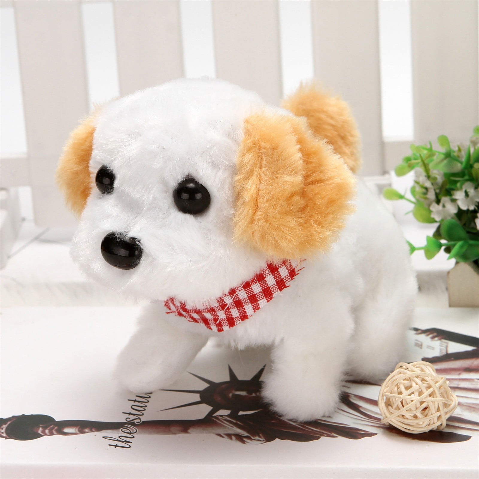 2025 New! lush Saint Bernard Toy Puppy Electronic Interactive Pet Dog ...