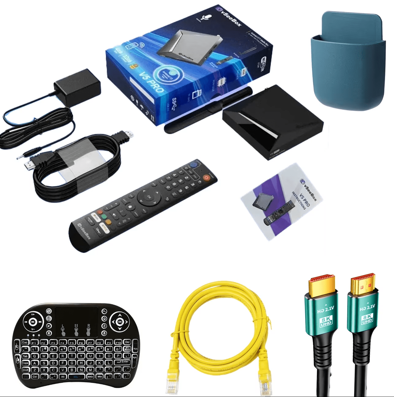 2025 New model Vseebox V5 Pro Android TV Box with Voice Remote Control ...